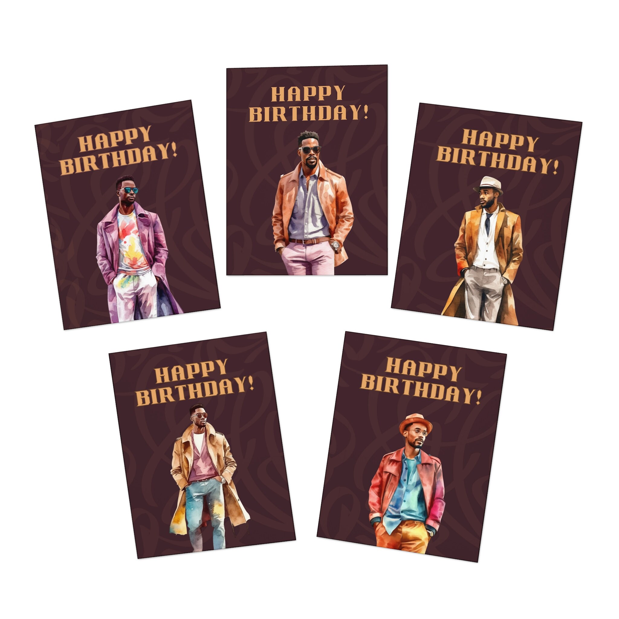 Black Men Birthday Cards, African American Greeting Card, Afrocentric ...