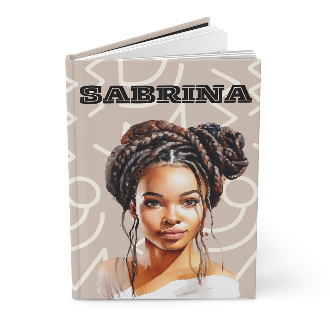Personalized Melanin Cute Girl Journal Notebook for Women, African ...
