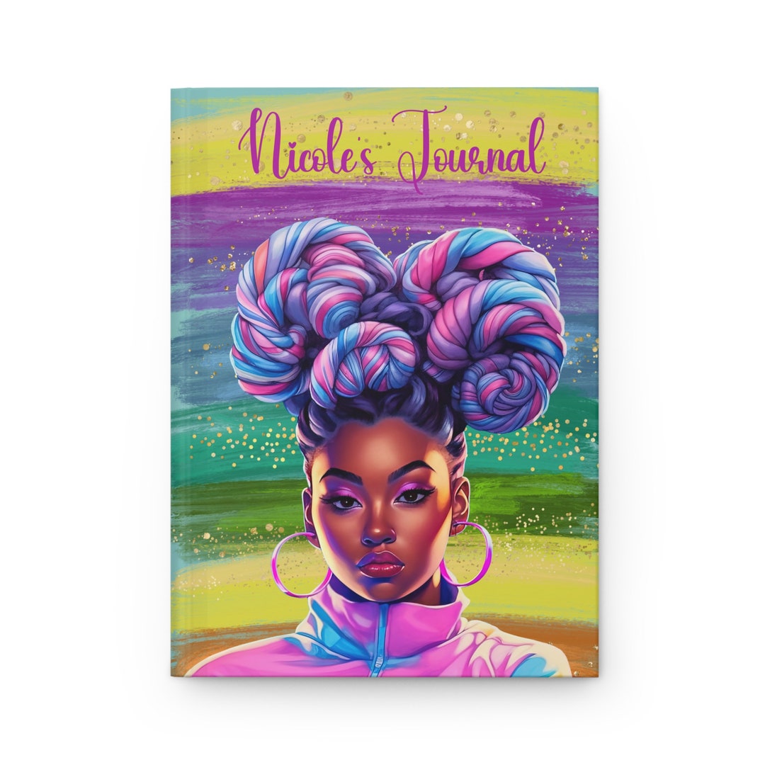 Personalized Custom Notebook for Women, African American Journal, Black ...