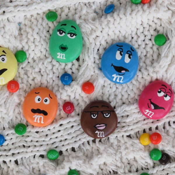 M&m Painted Rocks - Etsy