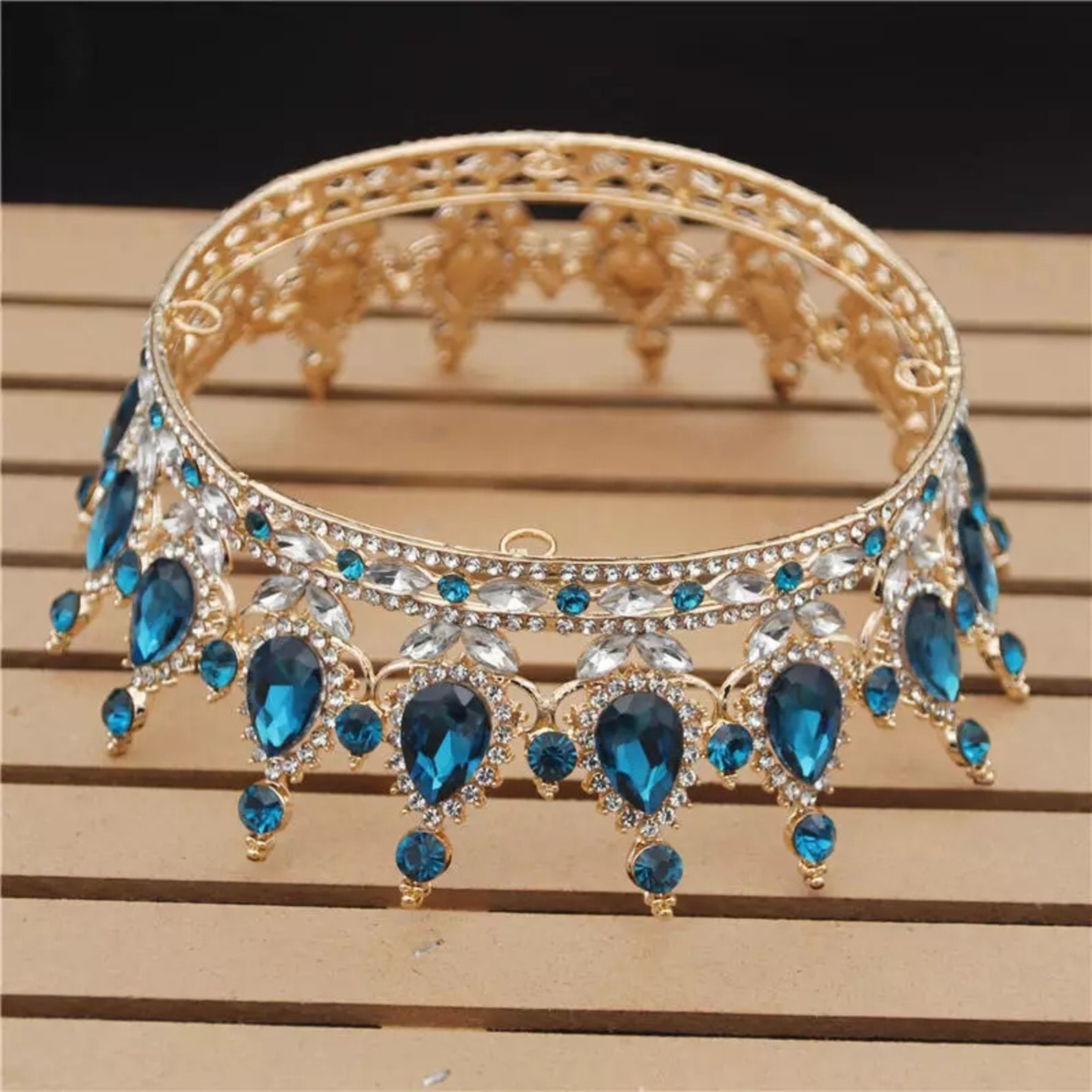 Royal Queen Wedding Crown Queen King Tiara and Crown Bridal - Etsy