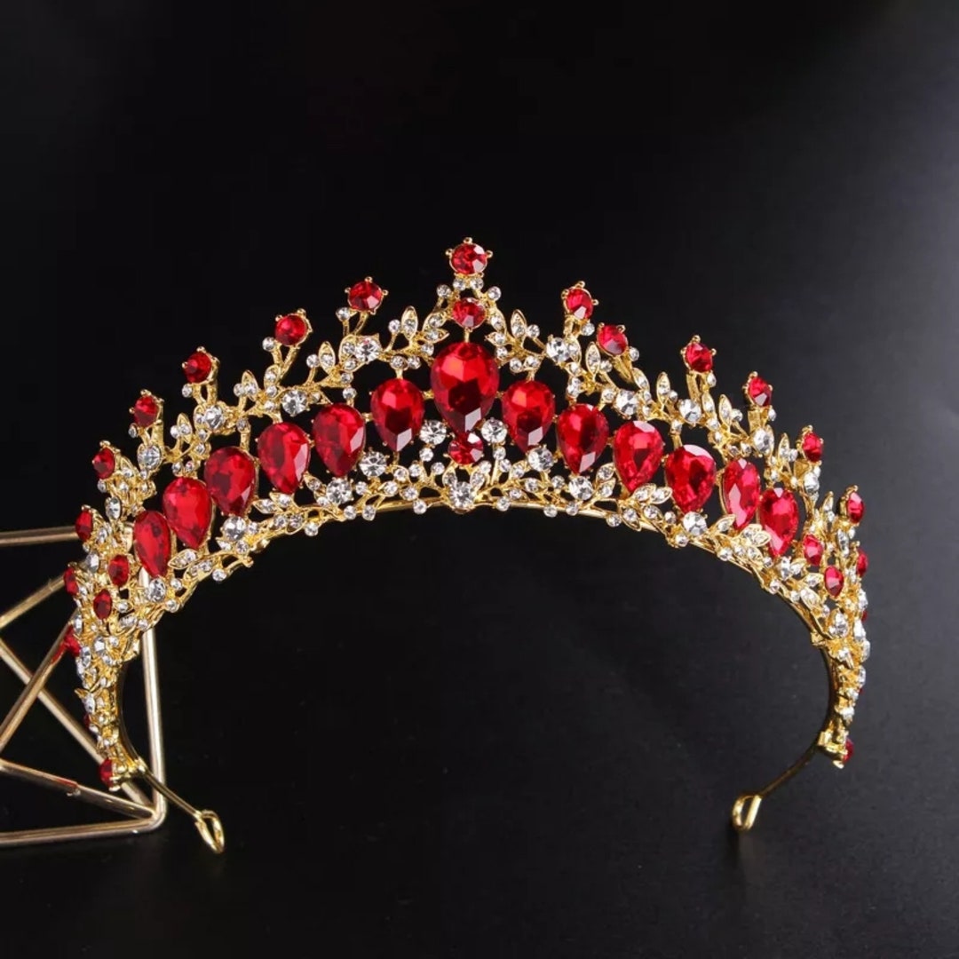 Rhinestone Handmade Tiara, Bridal Crystal Diadem Queen Crown, Wedding ...