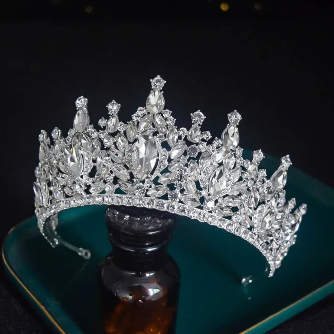 Quinceanera Rhinestone Luxury Silver Crown, Wedding Elegant Tiaras ...