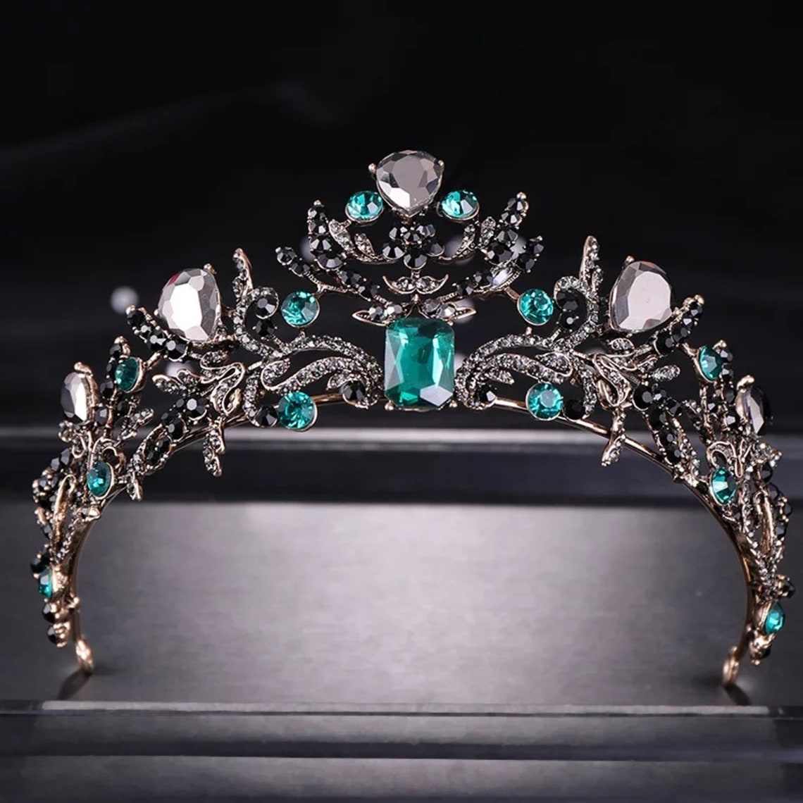 Vintage Wedding Black Crown Princess Pageant Crown Tiara - Etsy