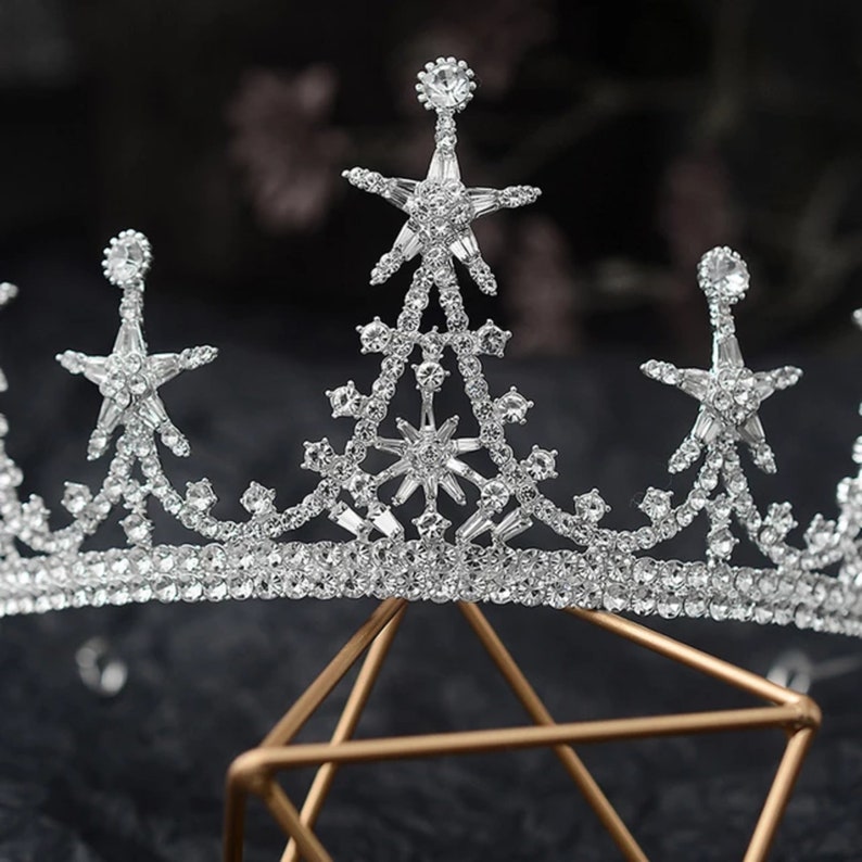 Silver Tiara and Crowns Wedding Bridal Silver Tiara Floral - Etsy