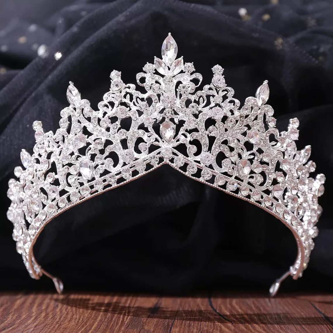 Gorgeous Baroque Luxury Bridal Big Crown Rhinestone Bridal - Etsy