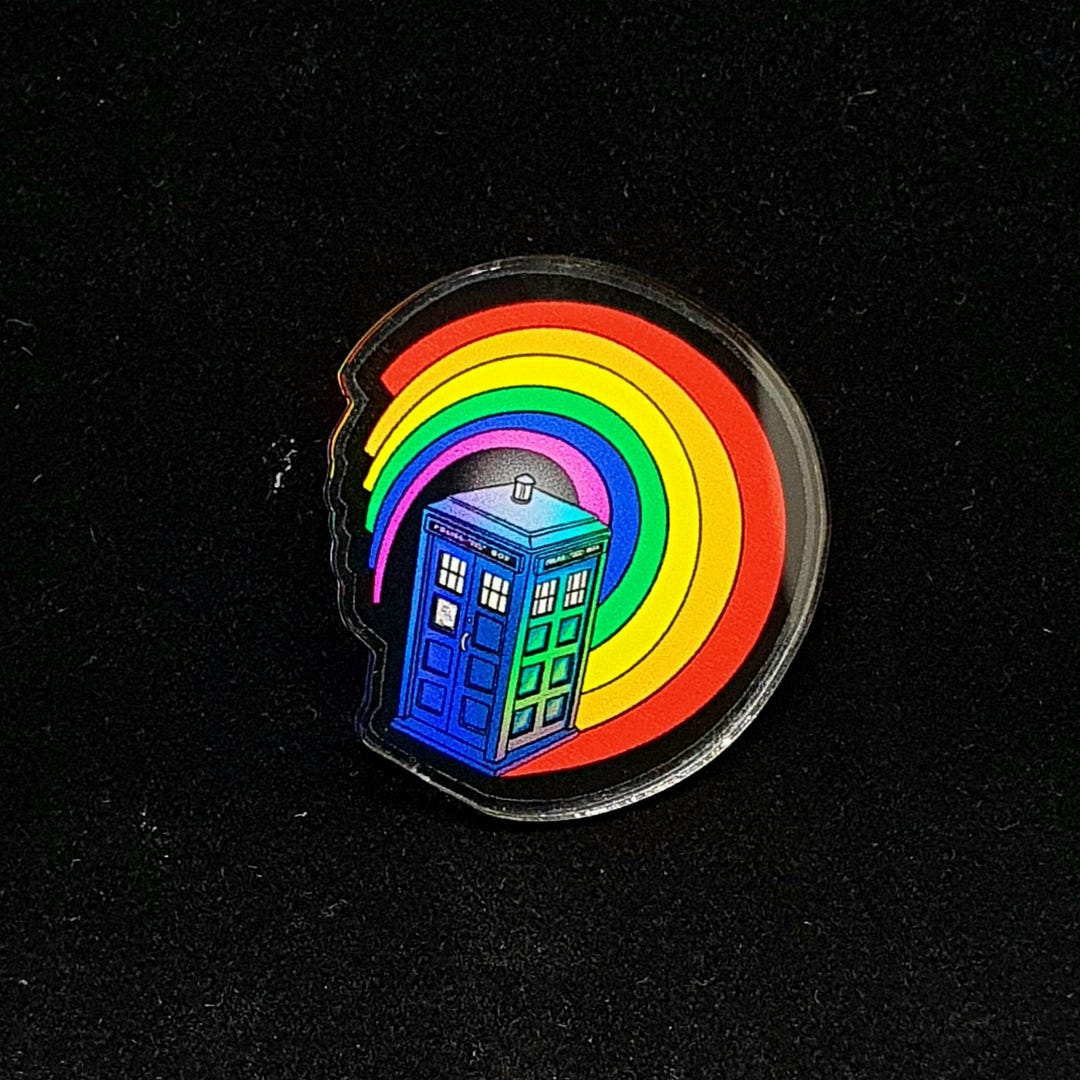 Doctor Who TARDIS Pride Pin Badge - Dr Who Whoniverse Fandom Pin - Etsy