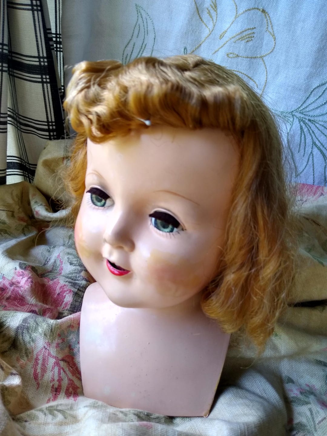 Vintage Child-size Doll Shoulder Head Mannequin Articulated Neck Sleep ...