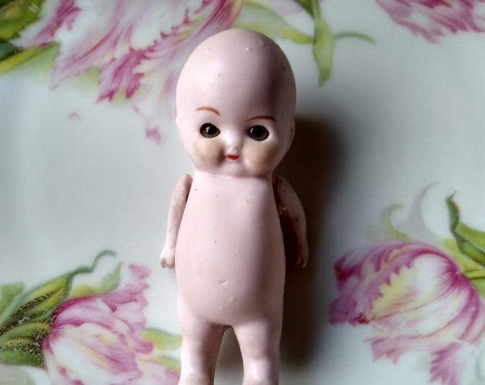 Antique Tiny Hertwig Mignonette German Doll Pudgy W/ Sleep Glass Eyes ...