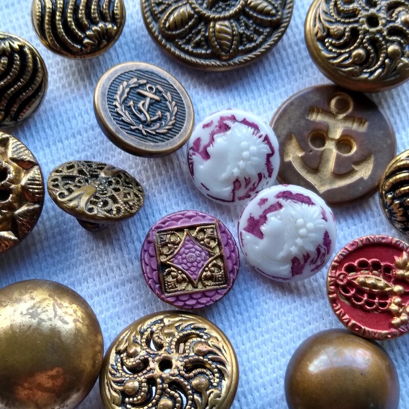 Metal Mirror Buttons - Etsy