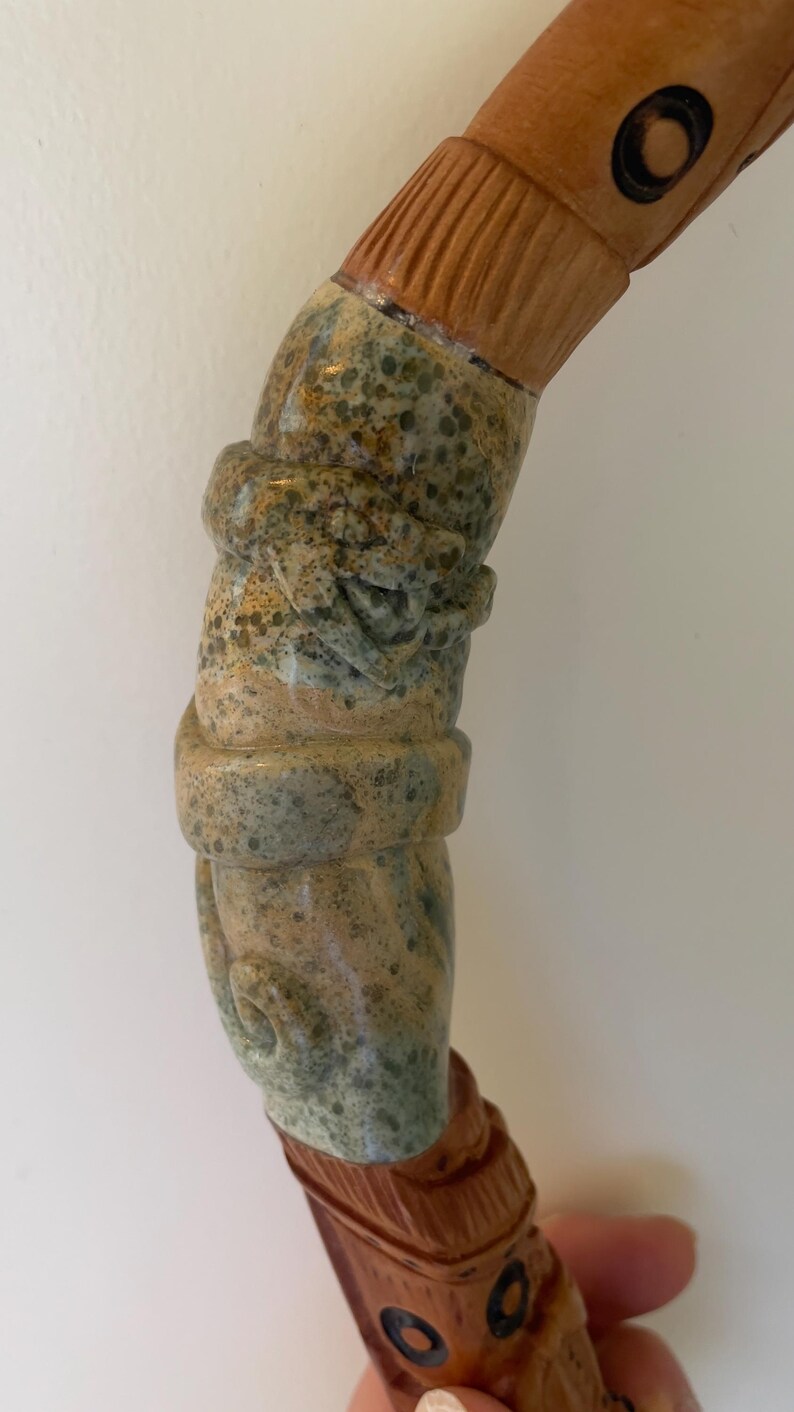 NEW Tepi Pipe kuripe, Rare Carved Stone and Wood Tepi From Andean ...