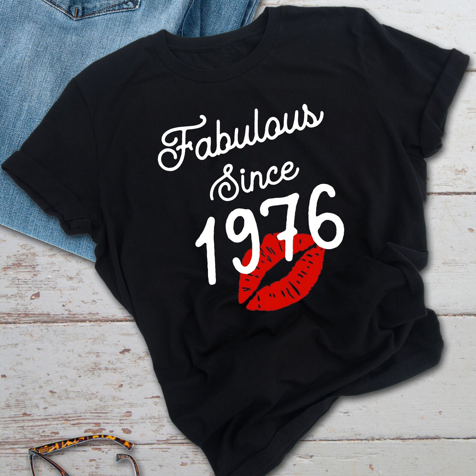 Fabulous Since 1976 T Shirt 1976 Birthday Shirt Birthday Etsy