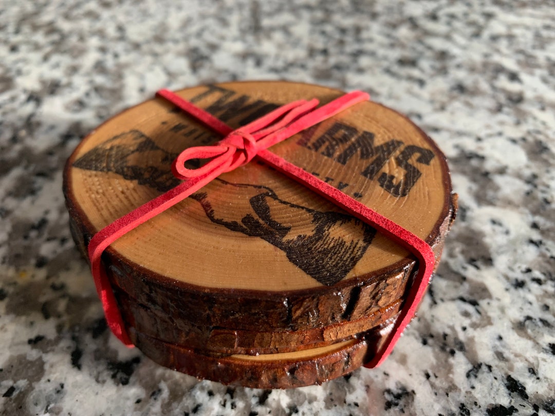 Decorated Live Edge Coasters - Etsy