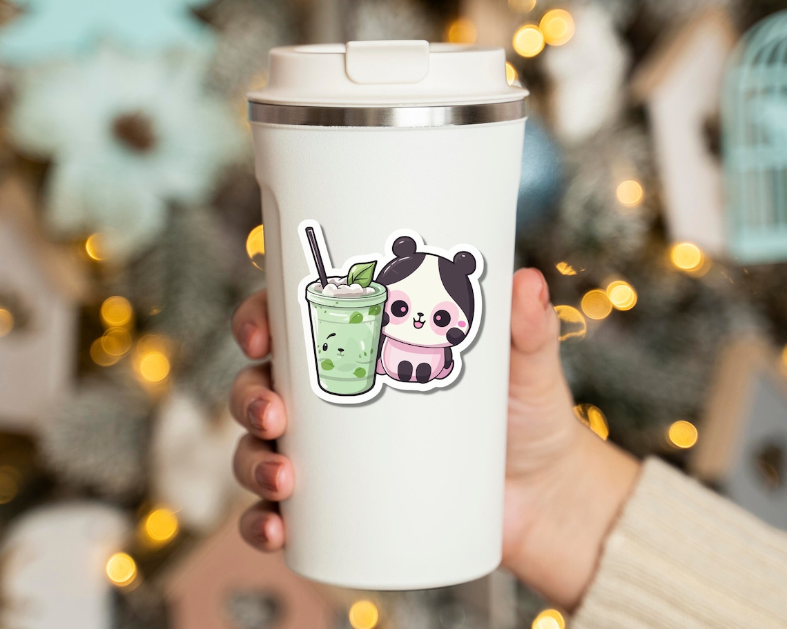 20 Boba Printable Stickers PNG Bubble Tea Print Digital Stickers Cute ...