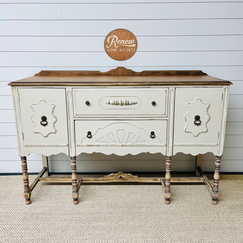 SOLD Antique Jacobean Sideboard French Country Buffet - Etsy