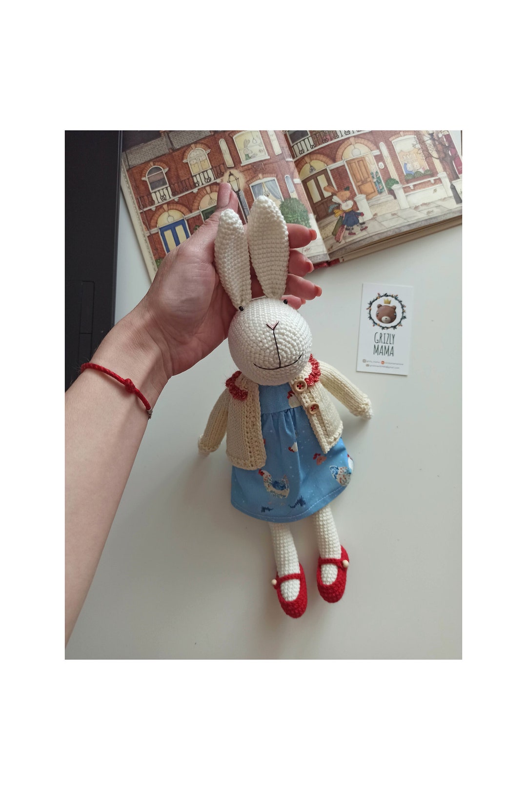 Pattern White Rabbit in English - Etsy