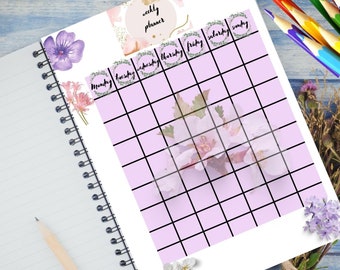 Floral Weekly Planner Printable - Etsy