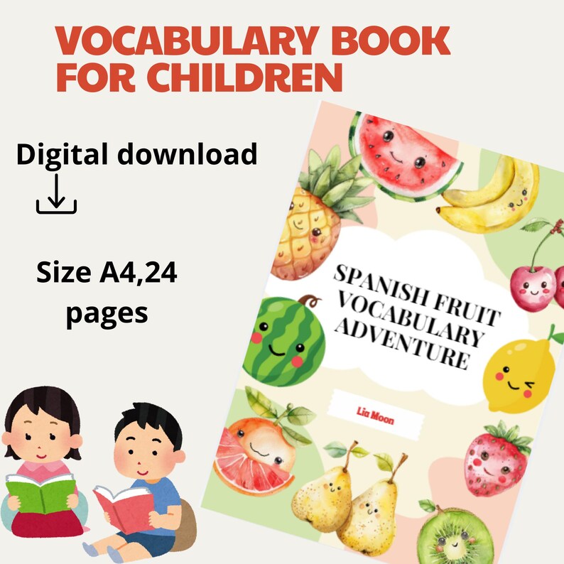 Fruit Vocabulary: A Fun Digital E-book for Kids to Learn Spanish Names ...