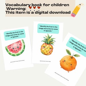 Fruit Vocabulary: A Fun Digital E-book for Kids to Learn Spanish Names ...