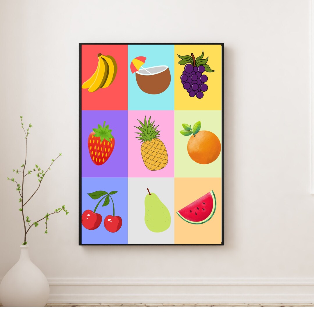 Fruits Poster,fruit Poster ,fruit Painting,kitchen Art Prints ...