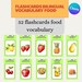 Bilingual Food Vocabulary Flashcards Spanish & English Learning Tool ...