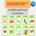 Bilingual Food Vocabulary Flashcards Spanish & English Learning Tool ...