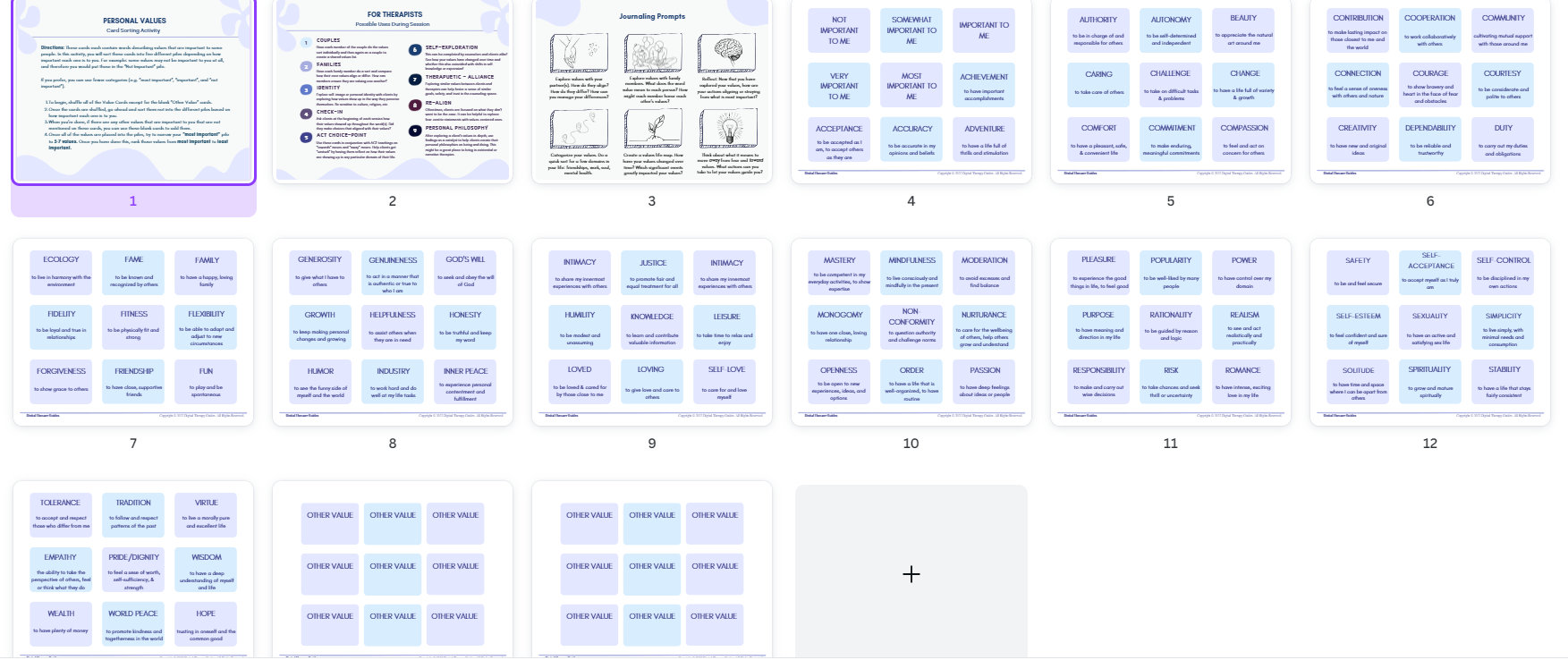 ACT Values | Flashcards | Couples | Creative Journal Reflection | Coach ...