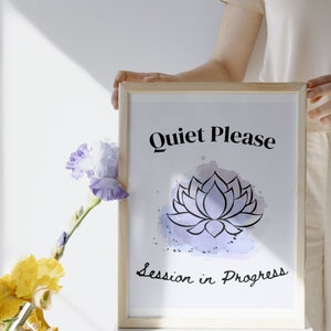 Quiet Please Session in Progress | Printable Sign | Download - Etsy