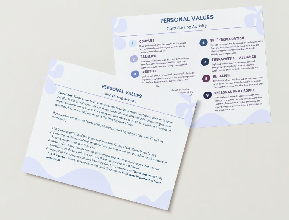 ACT Values | Flashcards | Couples | Creative Journal Reflection | Coach ...