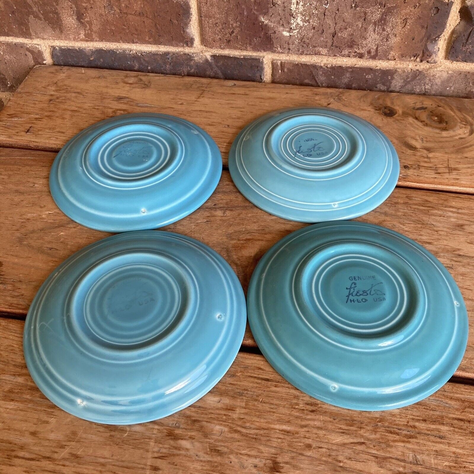 Homer Laughlin Fiestaware Saucers Fiesta Ware 4 Turquoise 6 - Etsy
