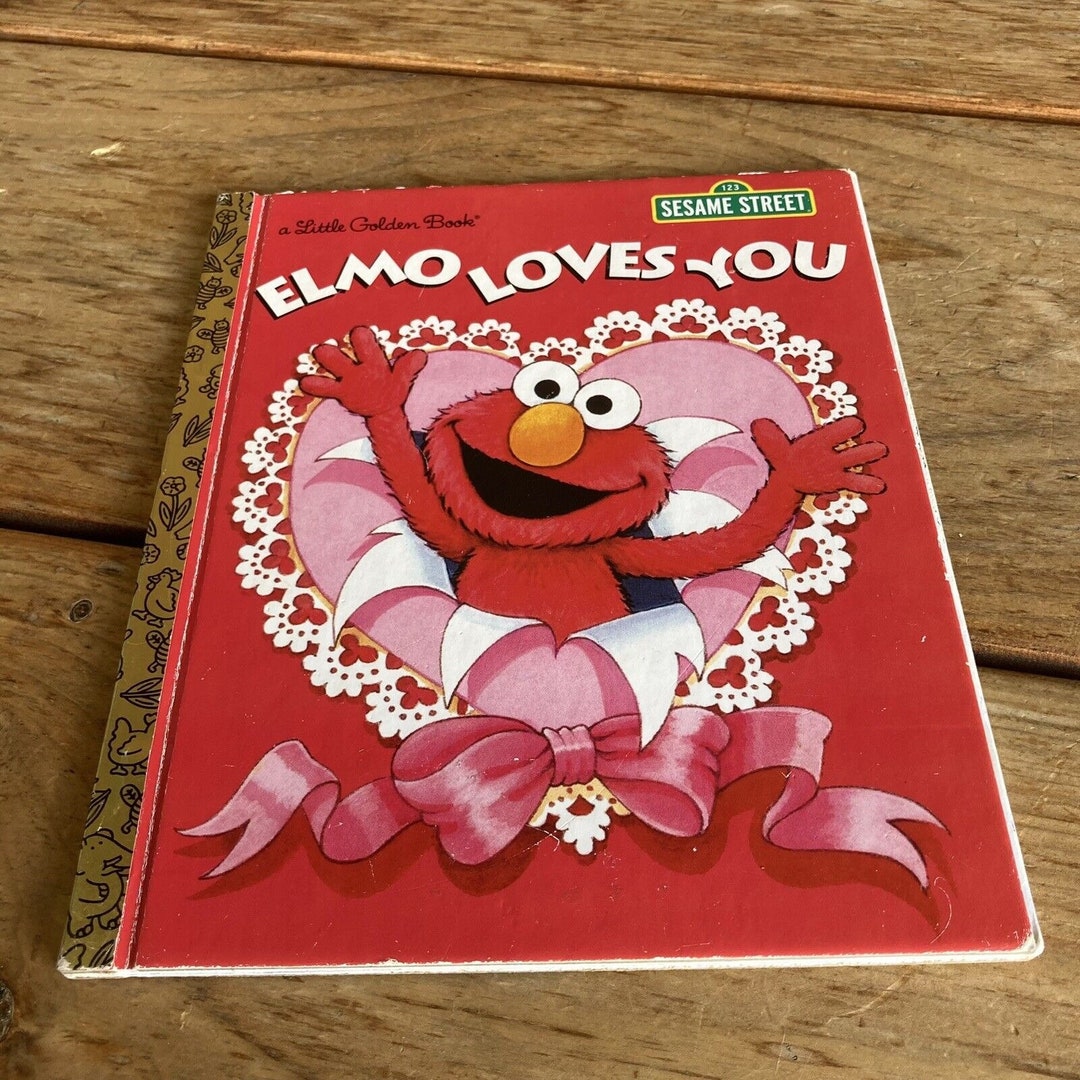 Elmo Loves You sesame Street little Golden Book Hardcover GOOD - Etsy