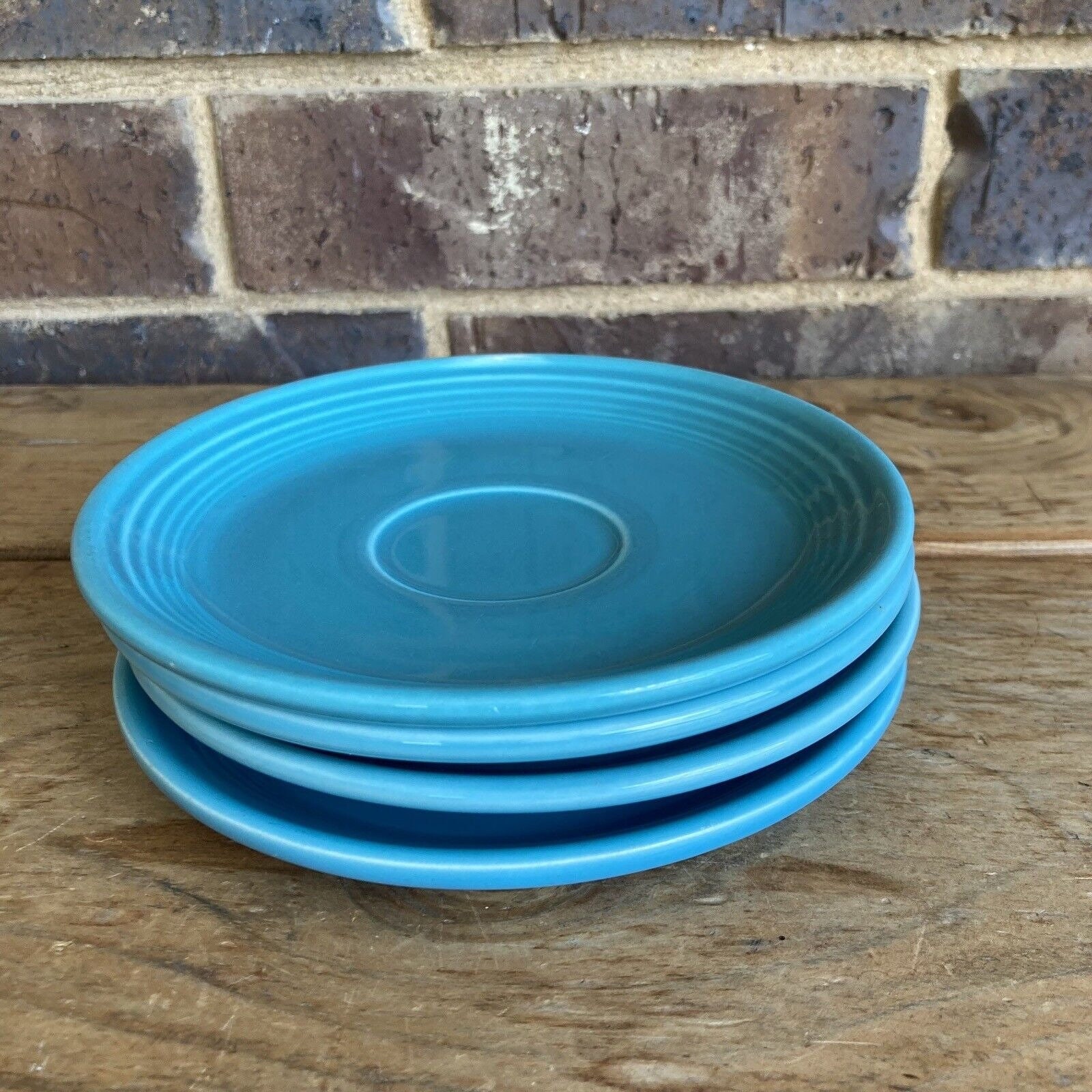 Homer Laughlin Fiestaware Saucers Fiesta Ware 4 Turquoise 6 - Etsy
