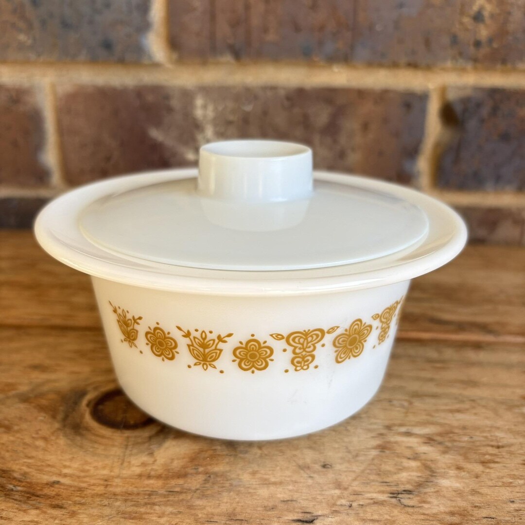 VTG Pyrex Compatibles, Golden Butterfly, Butter Tub Dish WITH LID. - Etsy