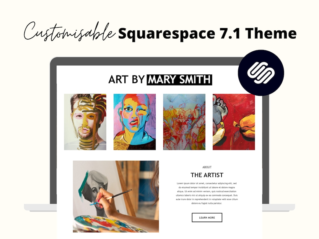 Modern Artist | Professional Artist Website | Squarespace 7.1 Website ...