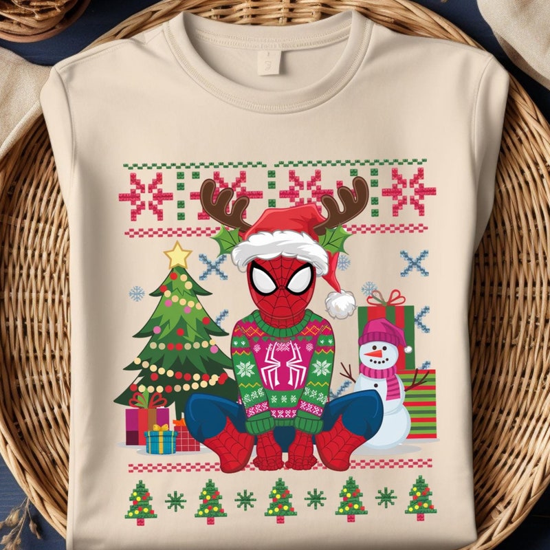 Spiderman With Santa Hat - Etsy