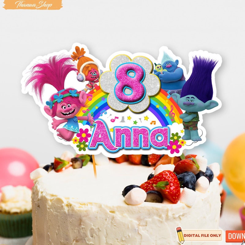 Trolls Cake Toppers - Etsy