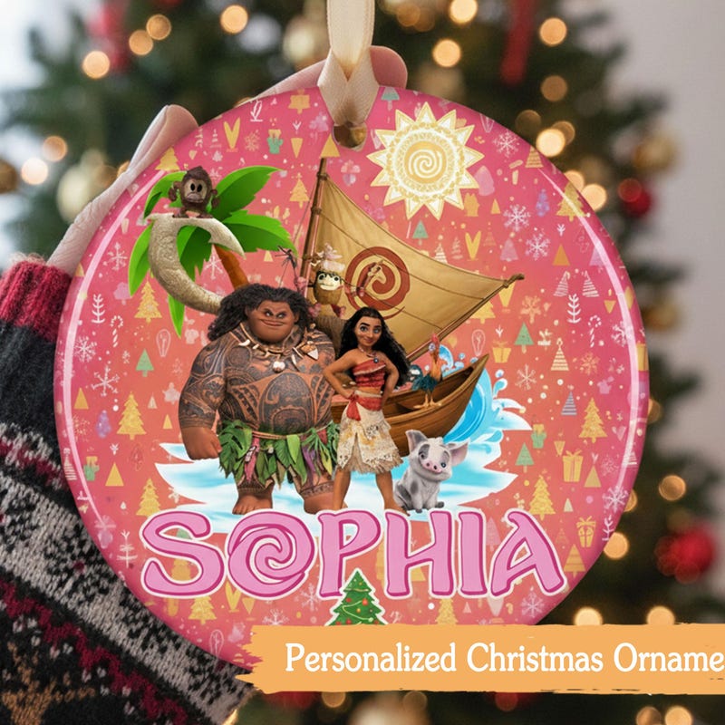 Moana Christmas Ornaments - Etsy