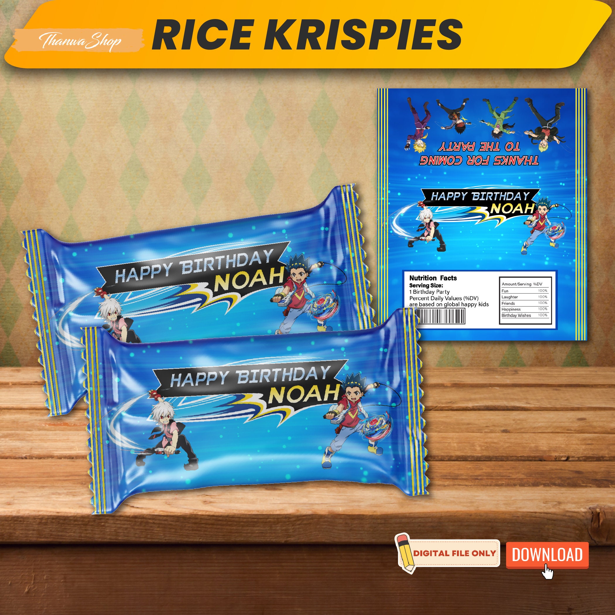 Printable Beyblade Party Supplies Bundle, Kids Birthday Party Bundle ...