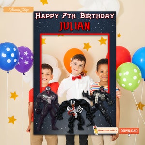 Venom Photo Booth Frame, Venom Birthday Party, Photo Booth Selfie Frame ...