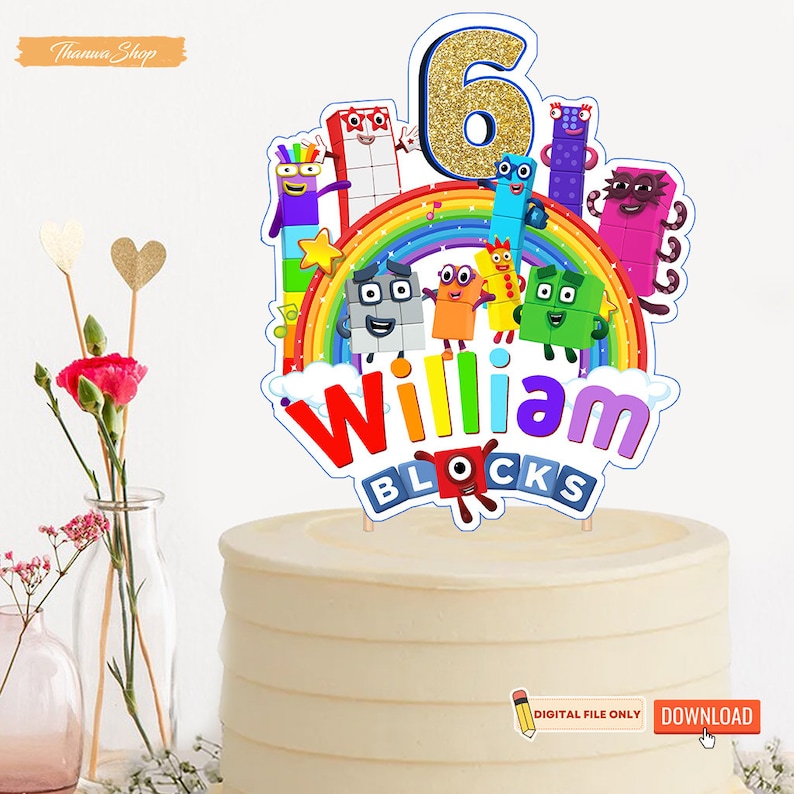 Numberblocks Cake Topper Cupcake Topper Number Blocks - Etsy Australia