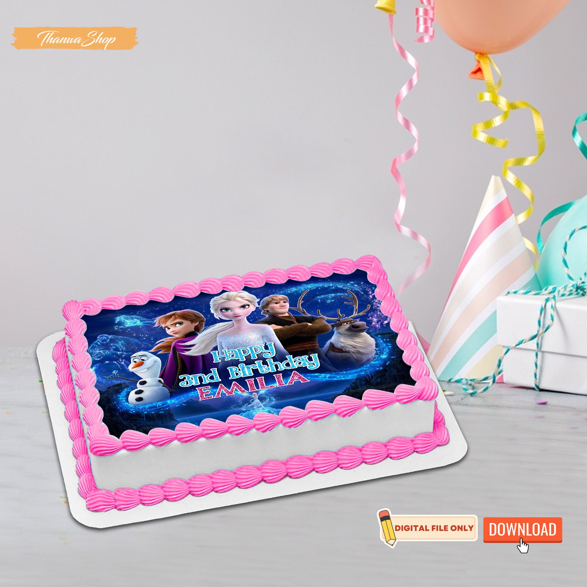 Printable Frozen Cake Topper Frozen 2 Cake Frozen Digital - Etsy