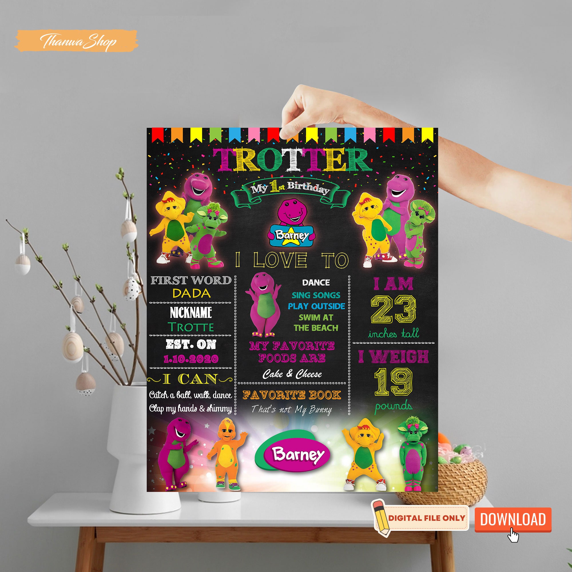 Barney And Friends Birthday Banner