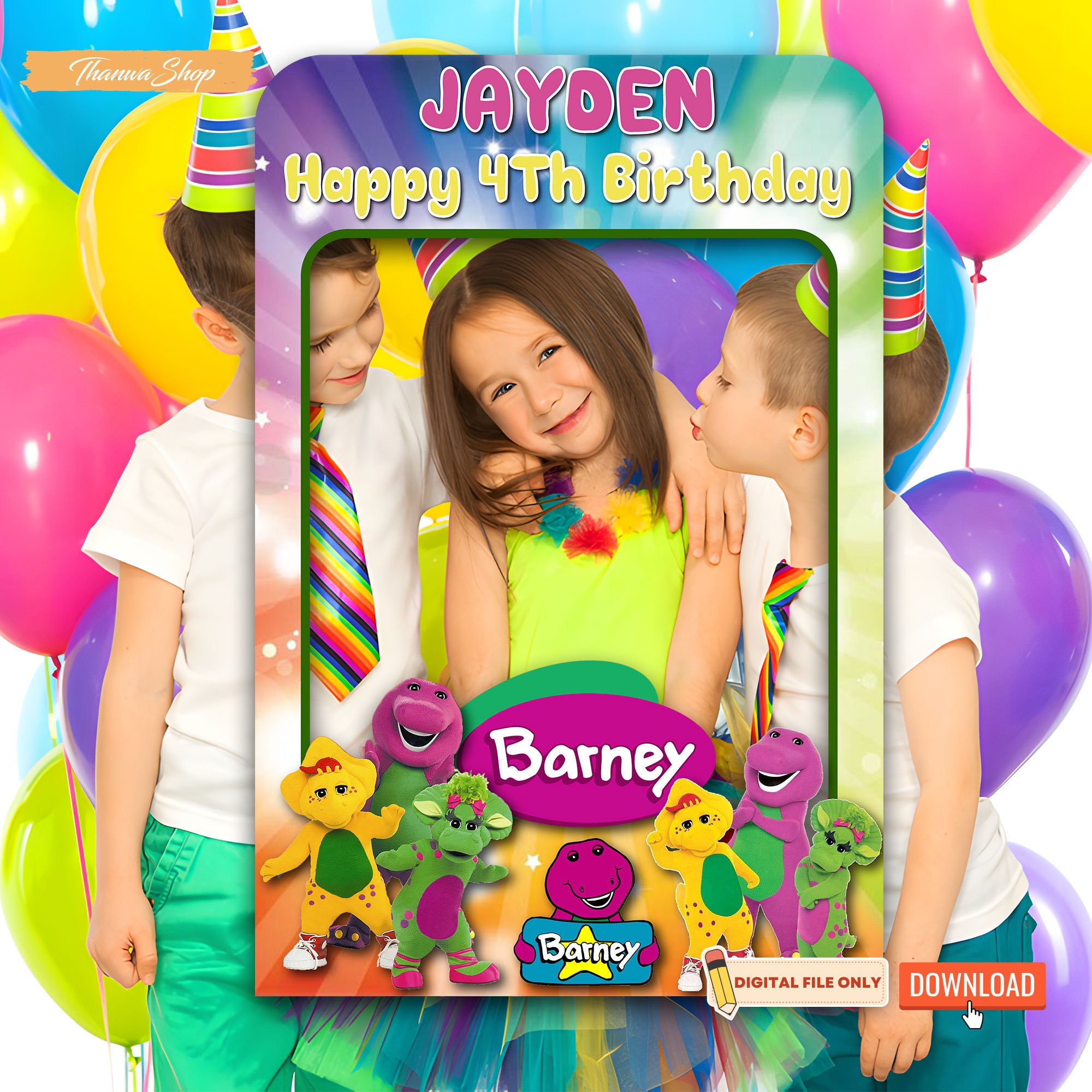 Barney Photo Booth Frame Barney and Friends Barney - Etsy Australia