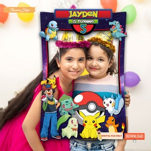 Pokemon Photo Booth Frame, Photo Booth Frame, Pokemon Party, Video Game ...