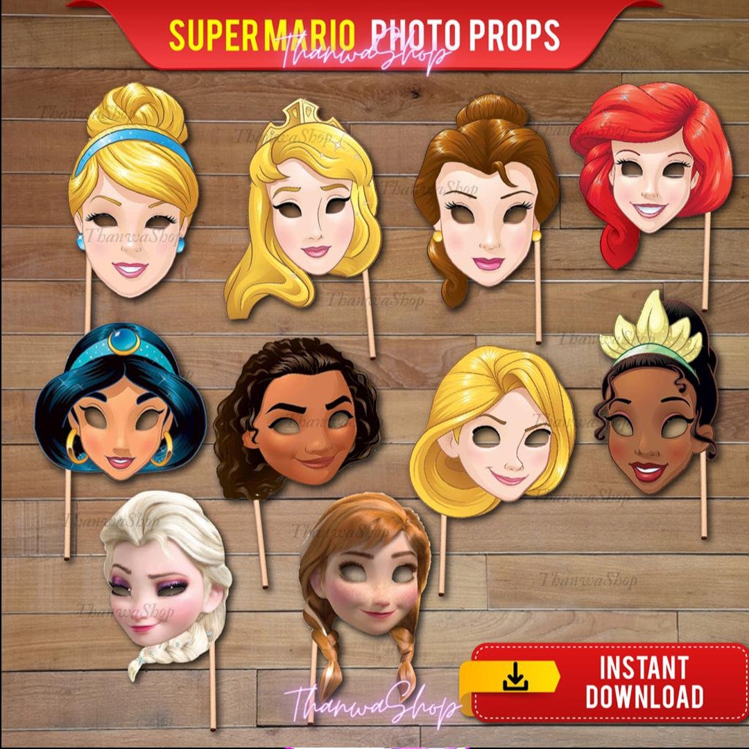 Princess Printable | Princess Party Diy | Photobooth Props | Party ...