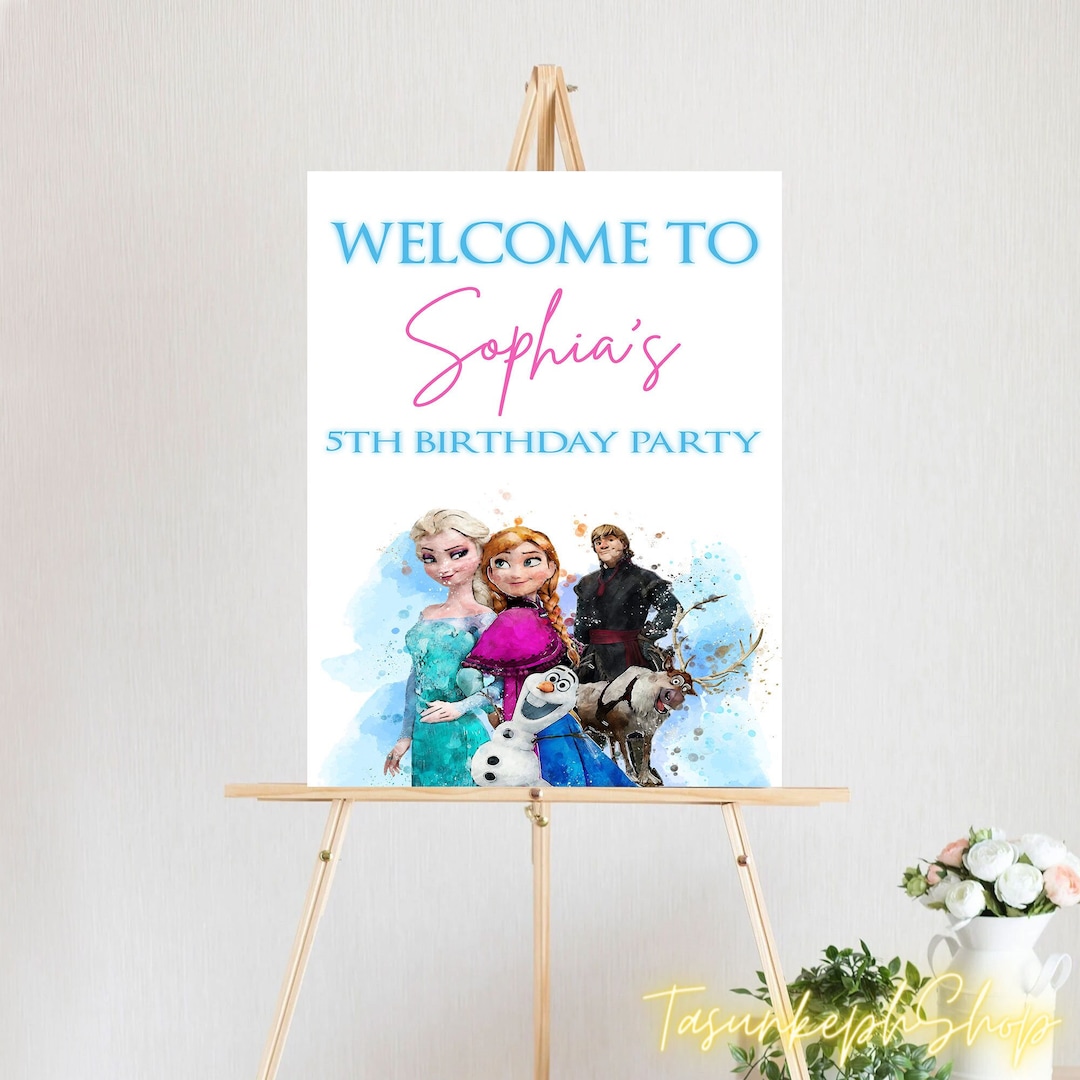 Frozen Party Supplies, Party Decorations, Printable Frozen Party Sign ...