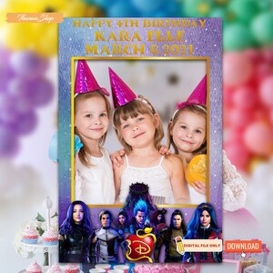 Descendants Birthday Photo Booth Frame: Personalized Party Prop ...