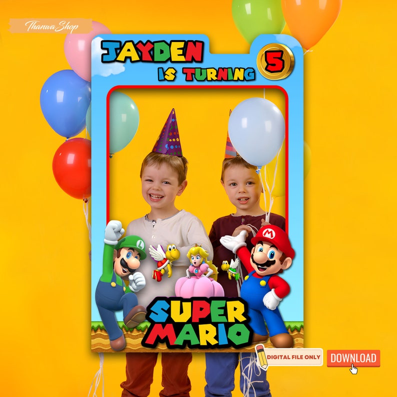 Super Mario Bros Photo Booth Frame Mario Bross Mario Bros - Etsy Canada
