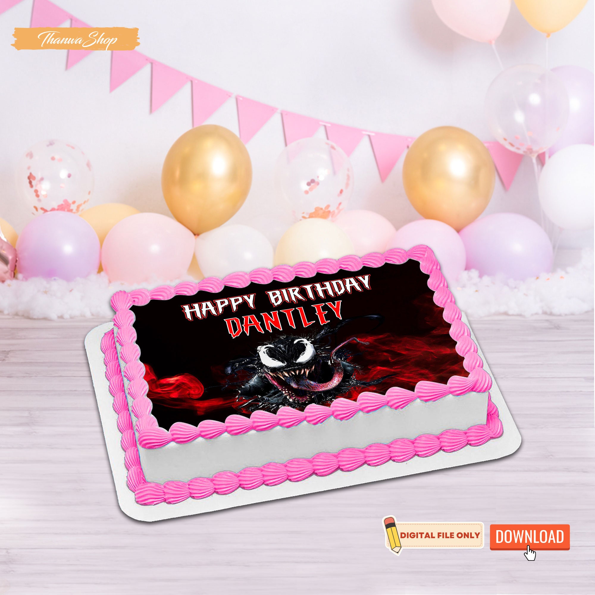 Venom Cake Topper Venom Party Decorations Superhero Party - Etsy