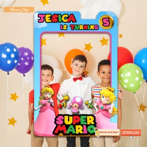 Princess Peach Mario Photo Booth Frame Super Mario Bros - Etsy Australia